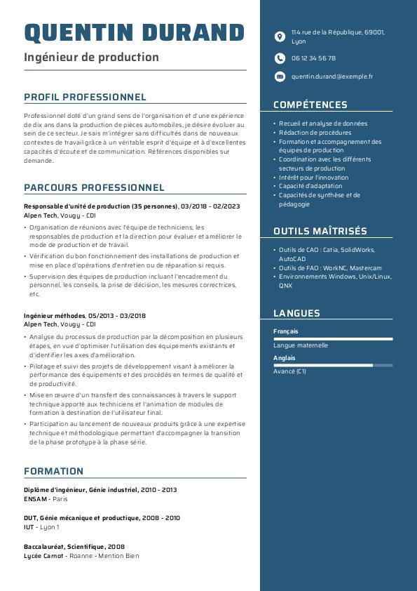 CV moderne : 20 modèles et exemples | monCVparfait