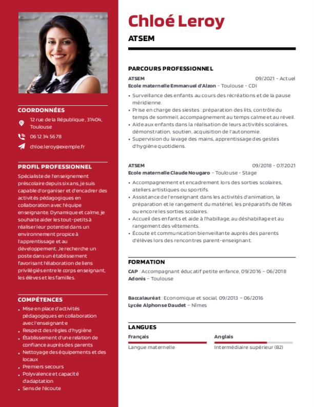 CV ATSEM : modèles téléchargeables et guide complet