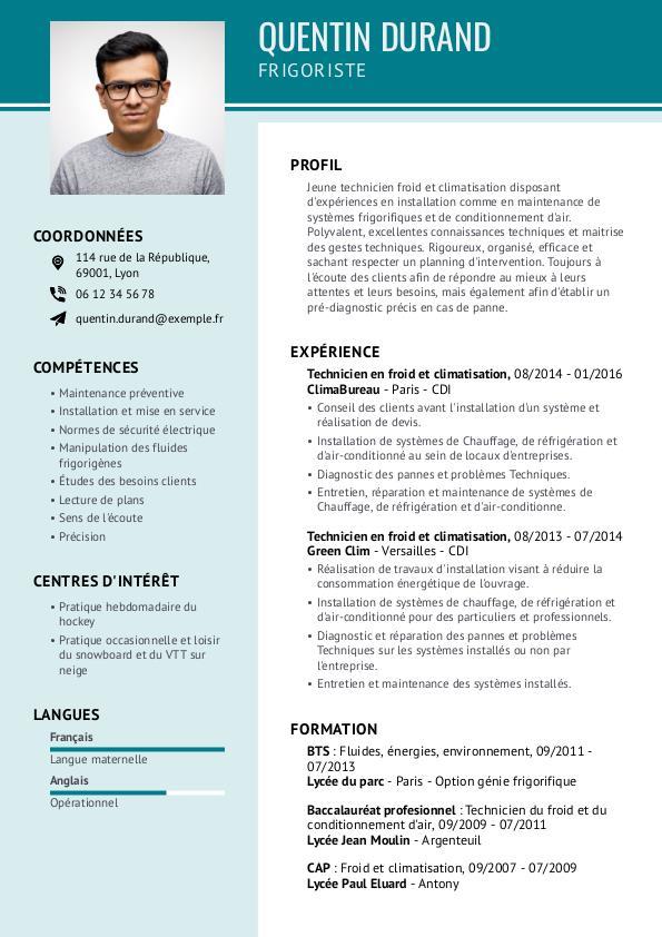 CV technicien de maintenance climatisation : modèles & guide