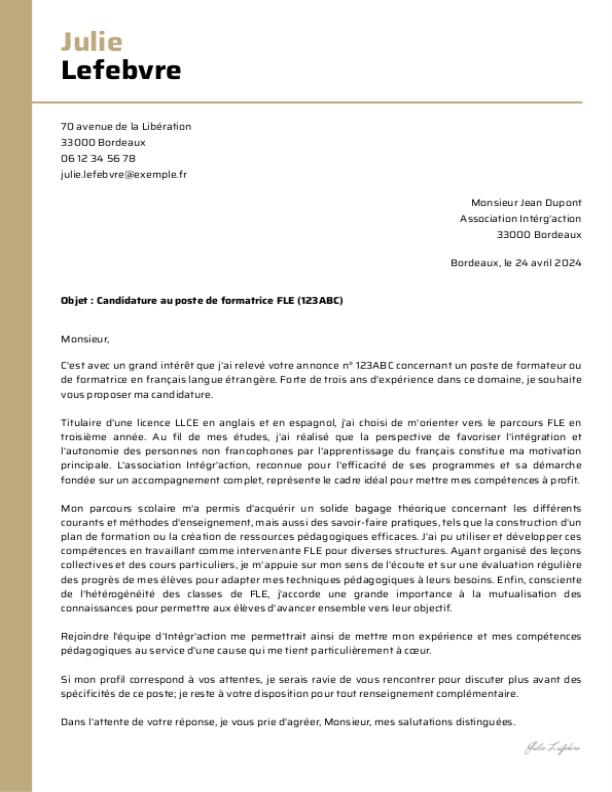 Lettre De Motivation Formateur Exemples Et Guide