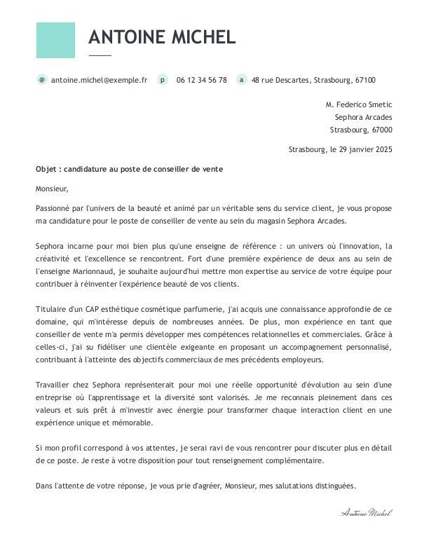 Lettre de motivation Sephora : modèles et guide (2025)